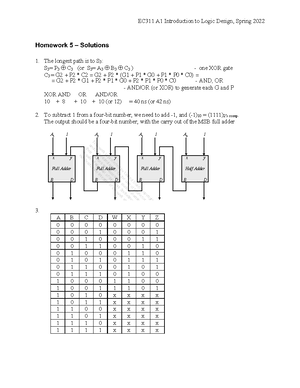 EC311 HW8(11) - Prof. Tali Moreshet - EC311 A1 Introduction to Logic Design, Spring 2022 ...
