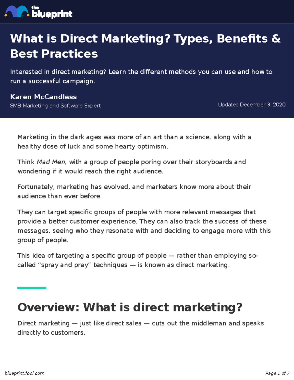 Direct-marketing - marketing - Updated December 3, 2020 What is Direct ...