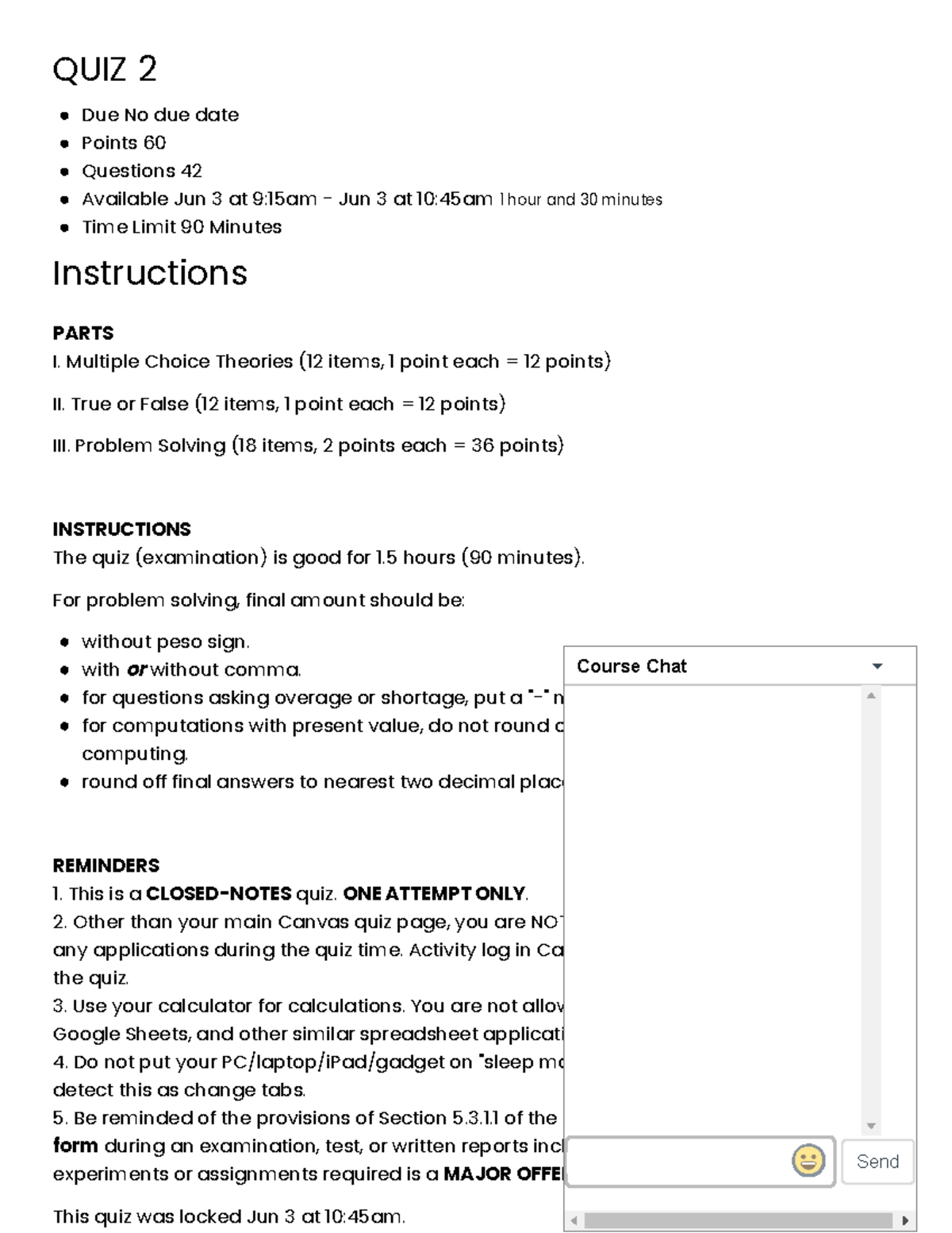 A Cyfar 1 QUIZ 2- Accounts Receivable T3 23-24 - QUIZ 2 Due No due date Points 60 Questions 42 ...