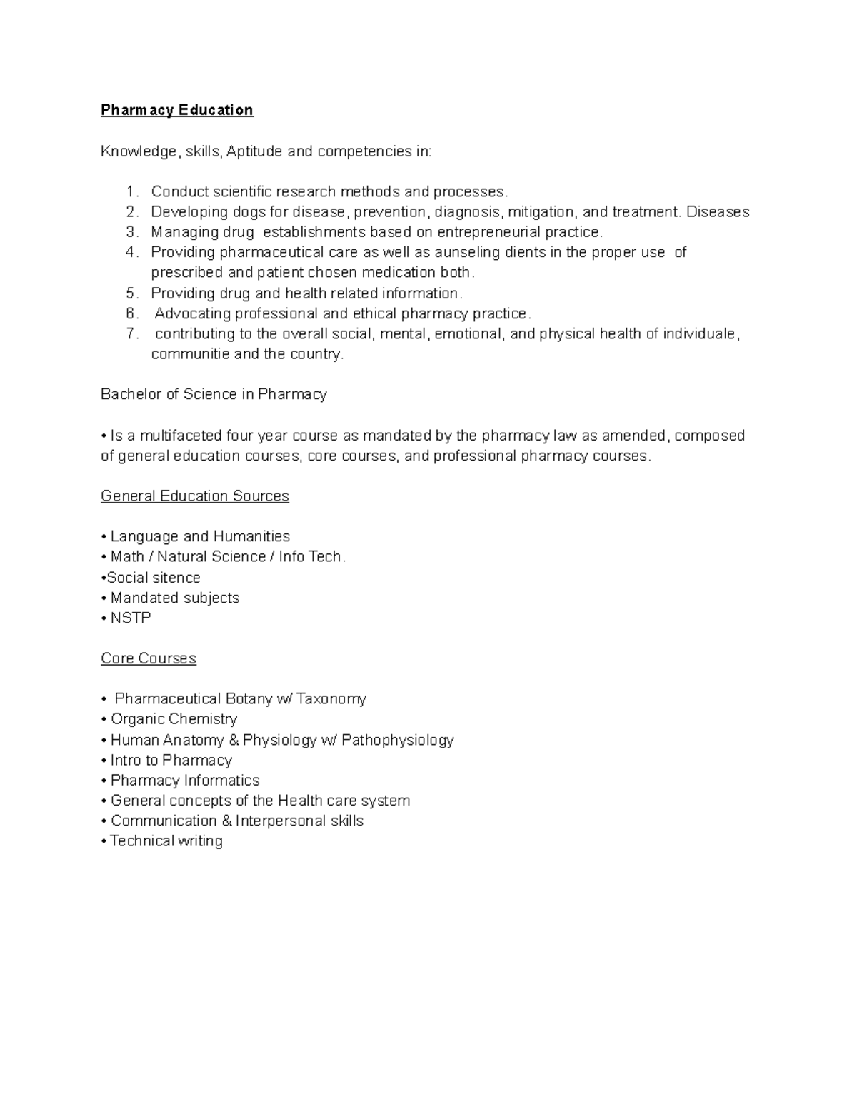 Pharmacy Education - Lecture notes 3 - Pharmacy Education Knowledge ...