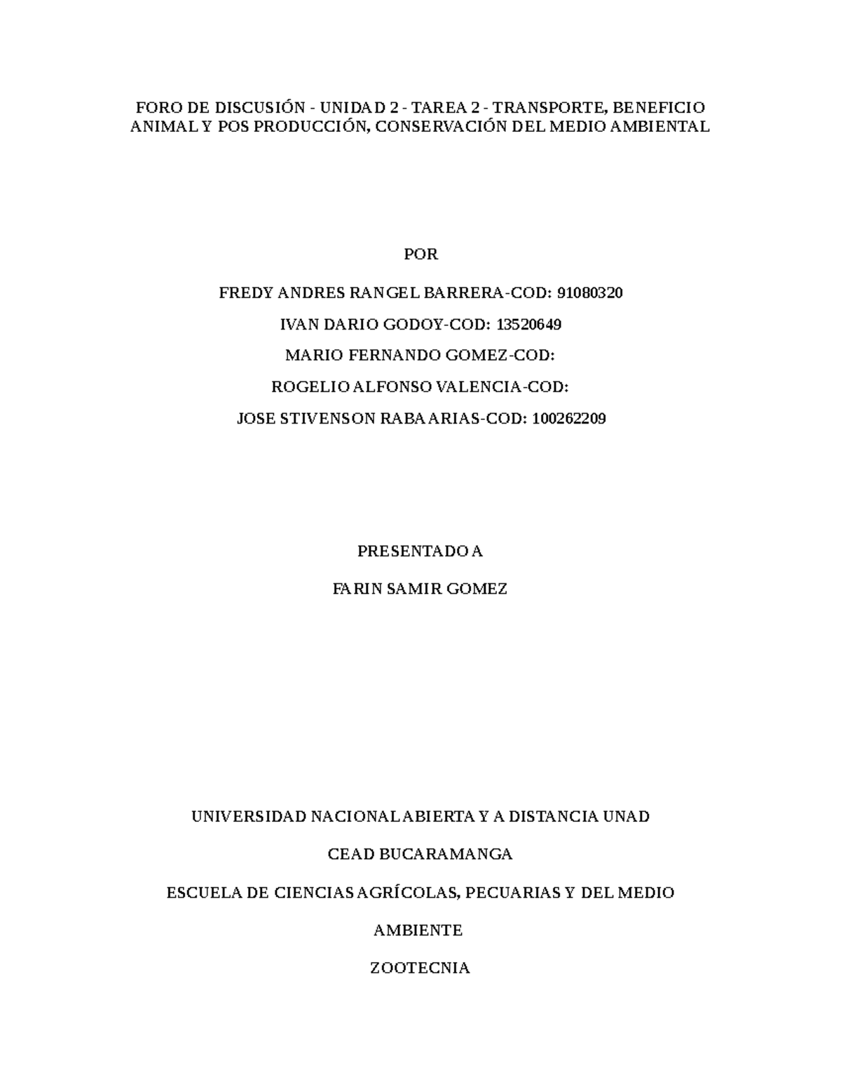 1 Transporte Beneficio Animal Y POS Producci N Conservaci N DEL Medio Ambiental 1 3 - FORO DE ...