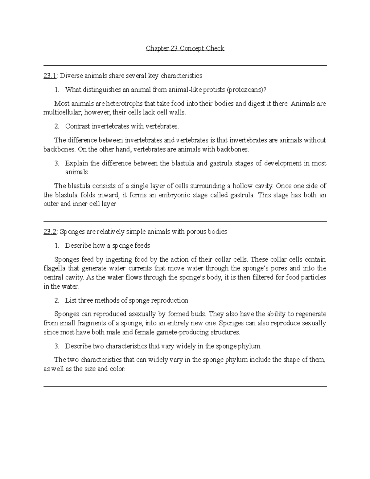 BSC2011 C Chapter 23 Concept Check - Chapter 23 Concept Check 23 ...