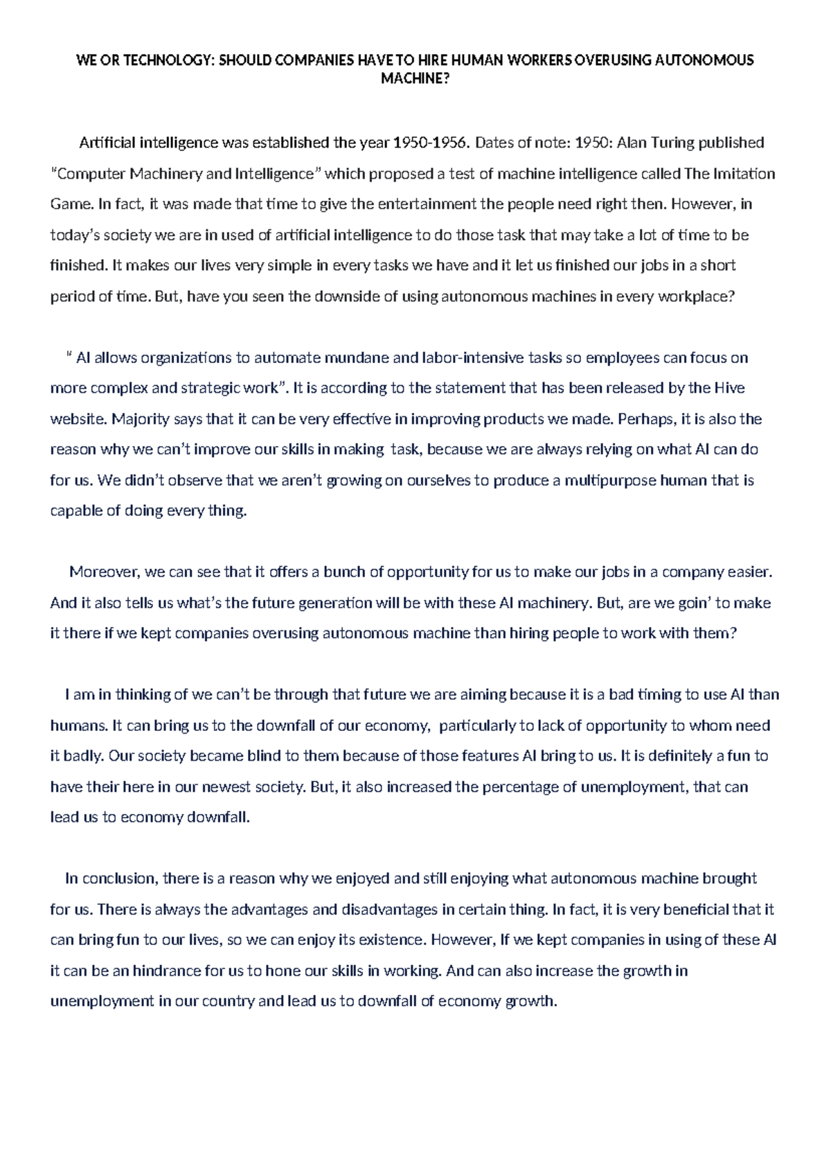 WE OR Technology - WE OR TECHNOLOGY: SHOULD COMPANIES HAVE TO HIRE ...