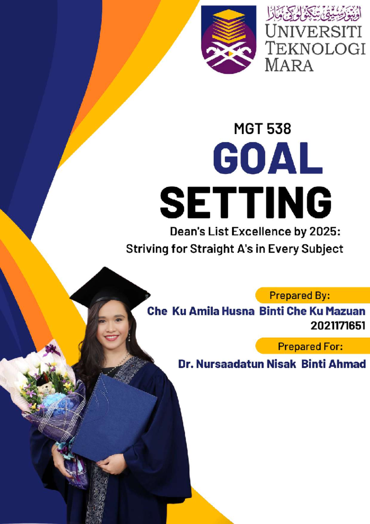 MGT538-GOAL Individual Assignment (CHE KU Amila Husna BT CHE KU Mazuan ...