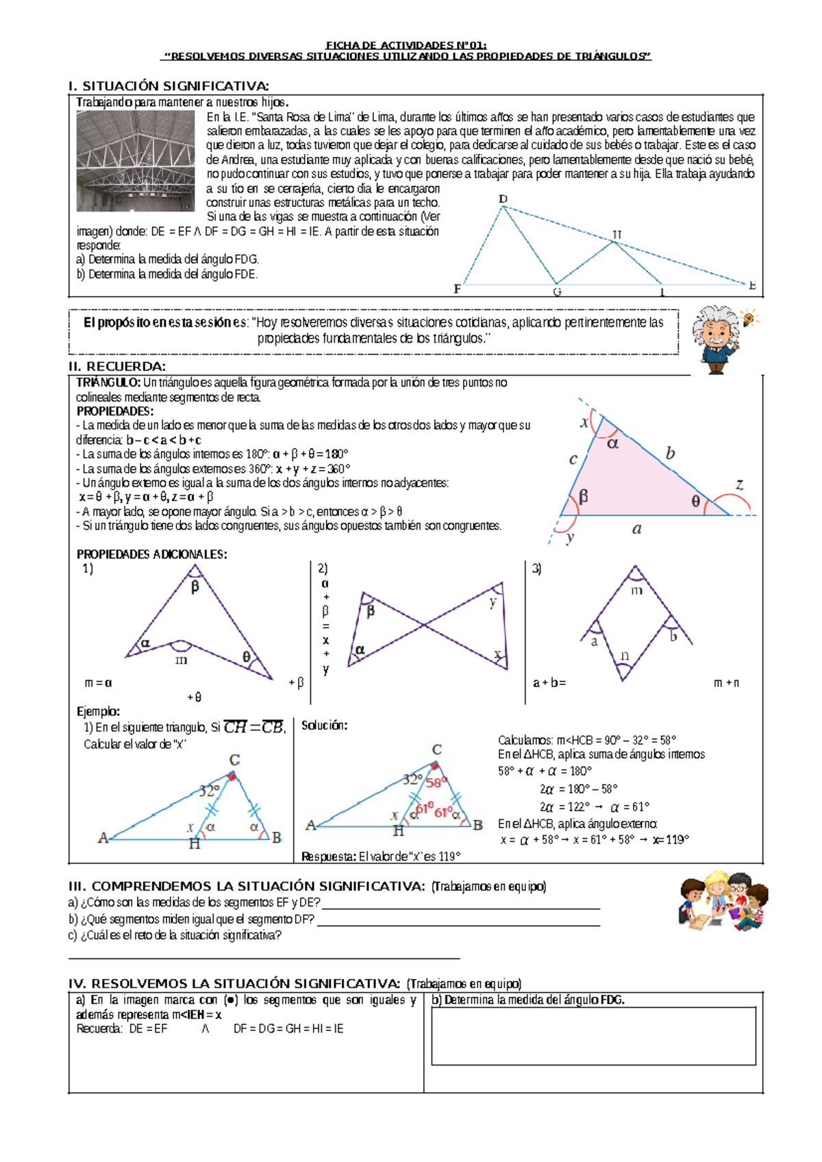 Ficha 1-4TO-UA2-2024 4C - FICHA DE ACTIVIDADES N°01: “RESOLVEMOS DIVERSAS SITUACIONES UTILIZANDO ...