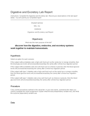 10 - Digestive System Gizmo answers - Digestive System Answer Key ...