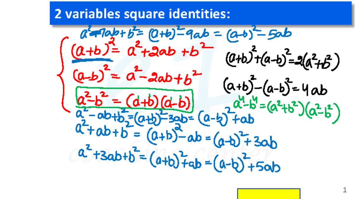 3 how to obtain bail. - 2 variables square identities: Alg SSC CHSL, 2 ...