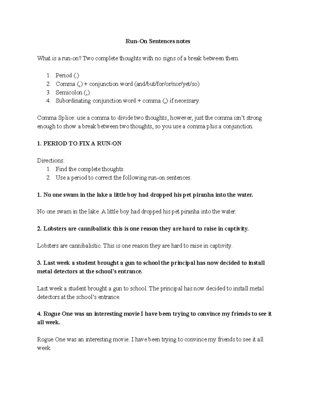 English 100 - Run-On Sentences Notes - Deprecated API usage: The SVG ...