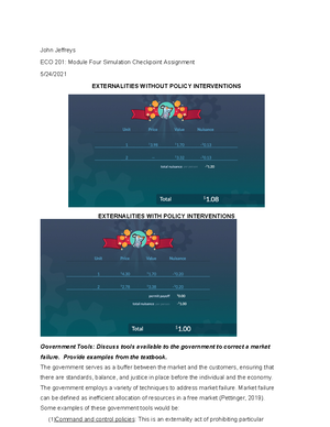 Eco201 - quiz notes and explanation - Module 4 quiz Questions 1- Price ...