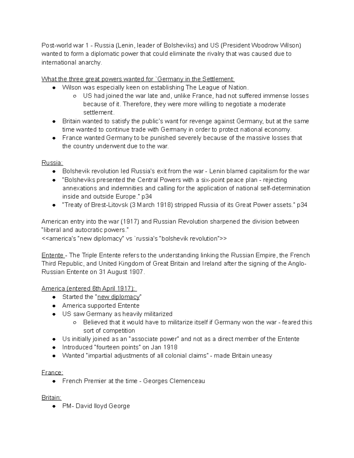 Antony Best, the search for european stability - Post-world war 1 ...