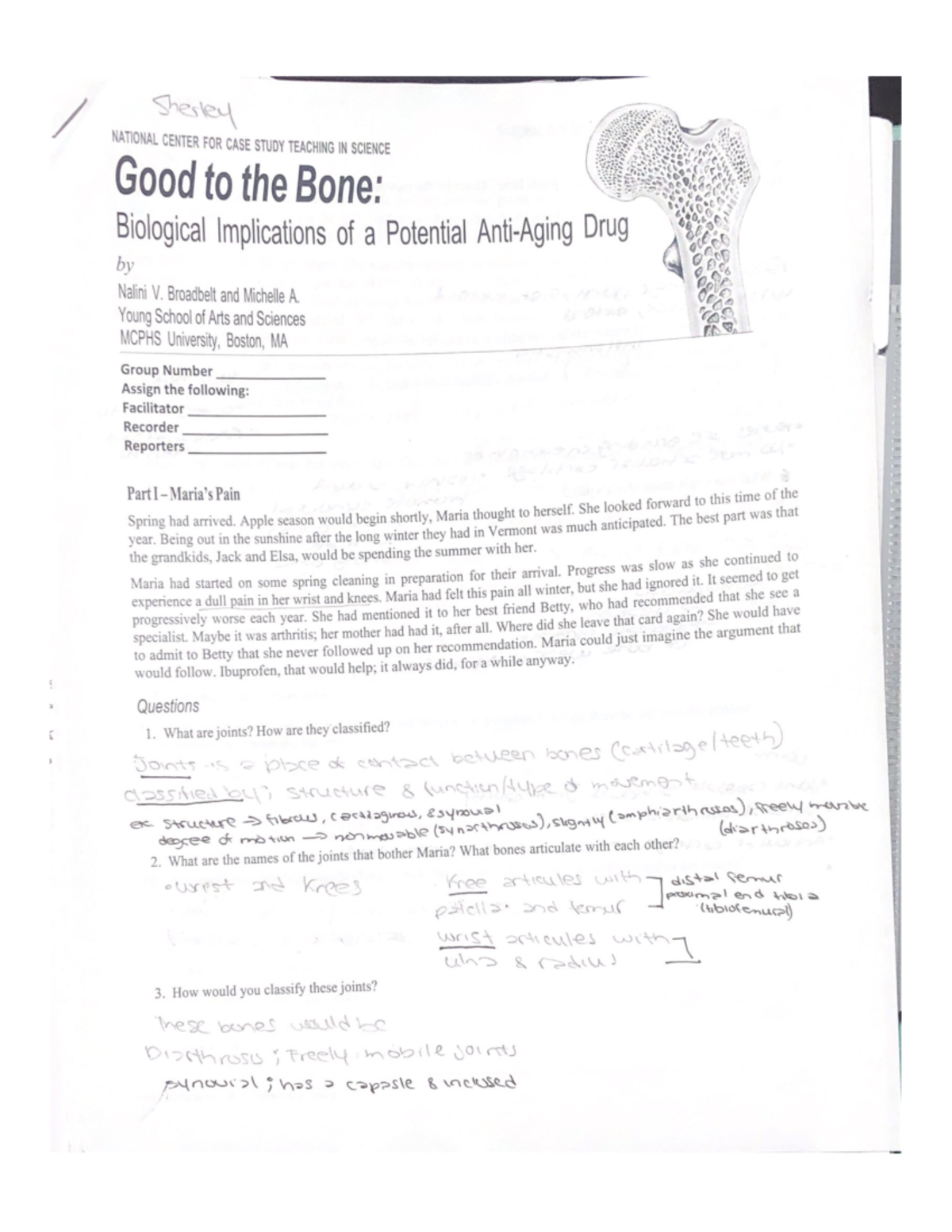 Good to the Bone - professor Dulak case study - Shesley NATIONAL CENTER FOR CASE STUDY TEACHING ...