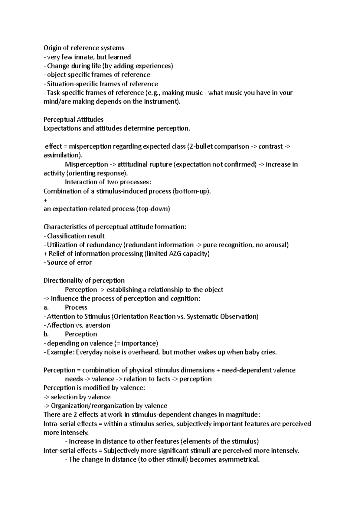 Origin of reference systems - Origin of reference systems very few ...