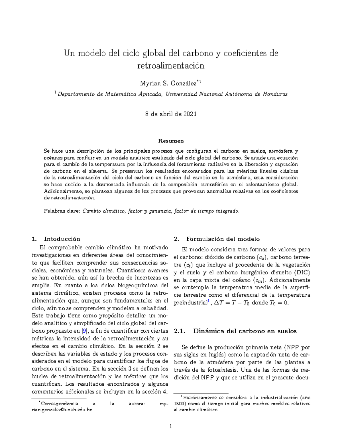 Articulo Ciclo del carbono y retroalimentacion Myrian Sadith Gonzalez ...
