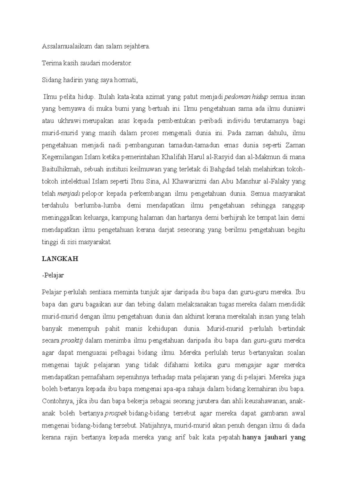 Forum - Assalamualaikum dan salam sejahtera. Terima kasih saudari ...