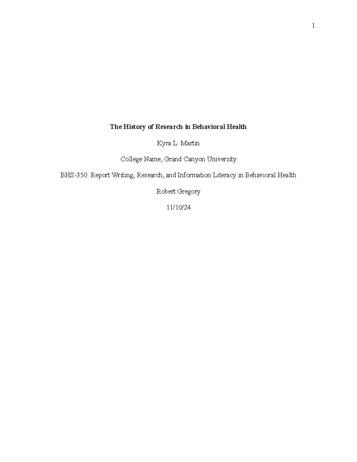 History of Research - I received full credit on this assignment - The ...