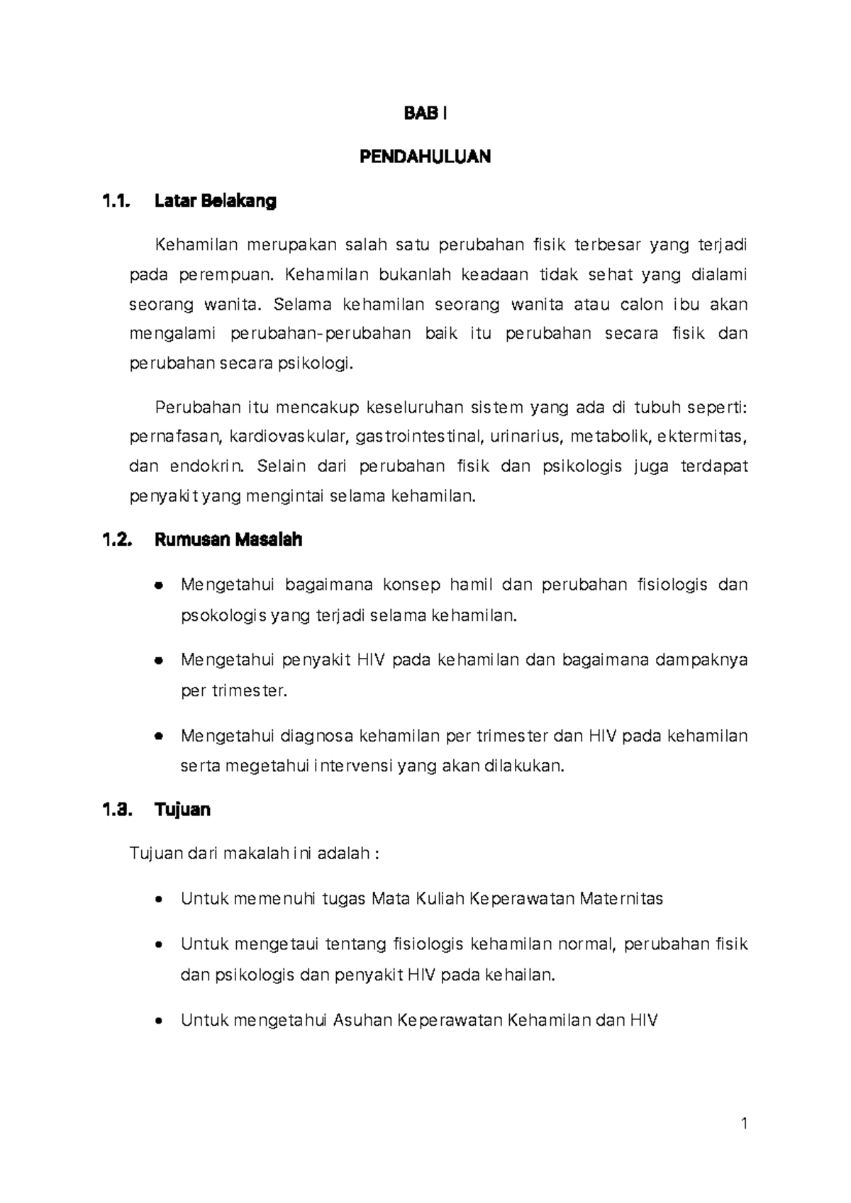 Konsep Dasar Antenatal - BAB I PENDAHULUAN Latar Belakang Kehamilan merupakan salah satu ...