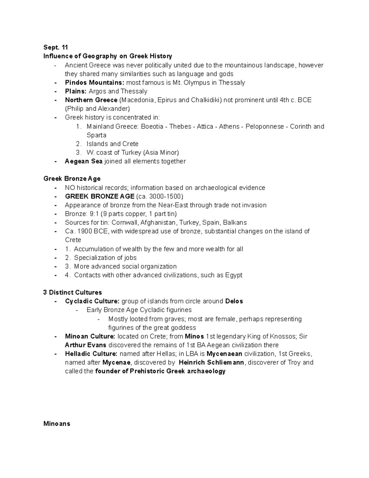 AR-225 Notes - Sept. 11 Influence of Geography on Greek History ...