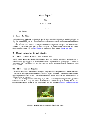 Dummy Project-2 - Test - Your Paper 3 You April 25, 2024 Abstract Your ...