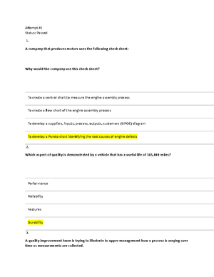 C720 OA - Passed one try good study guide - PRE-ASSESSMENT: OPERATIONS ...