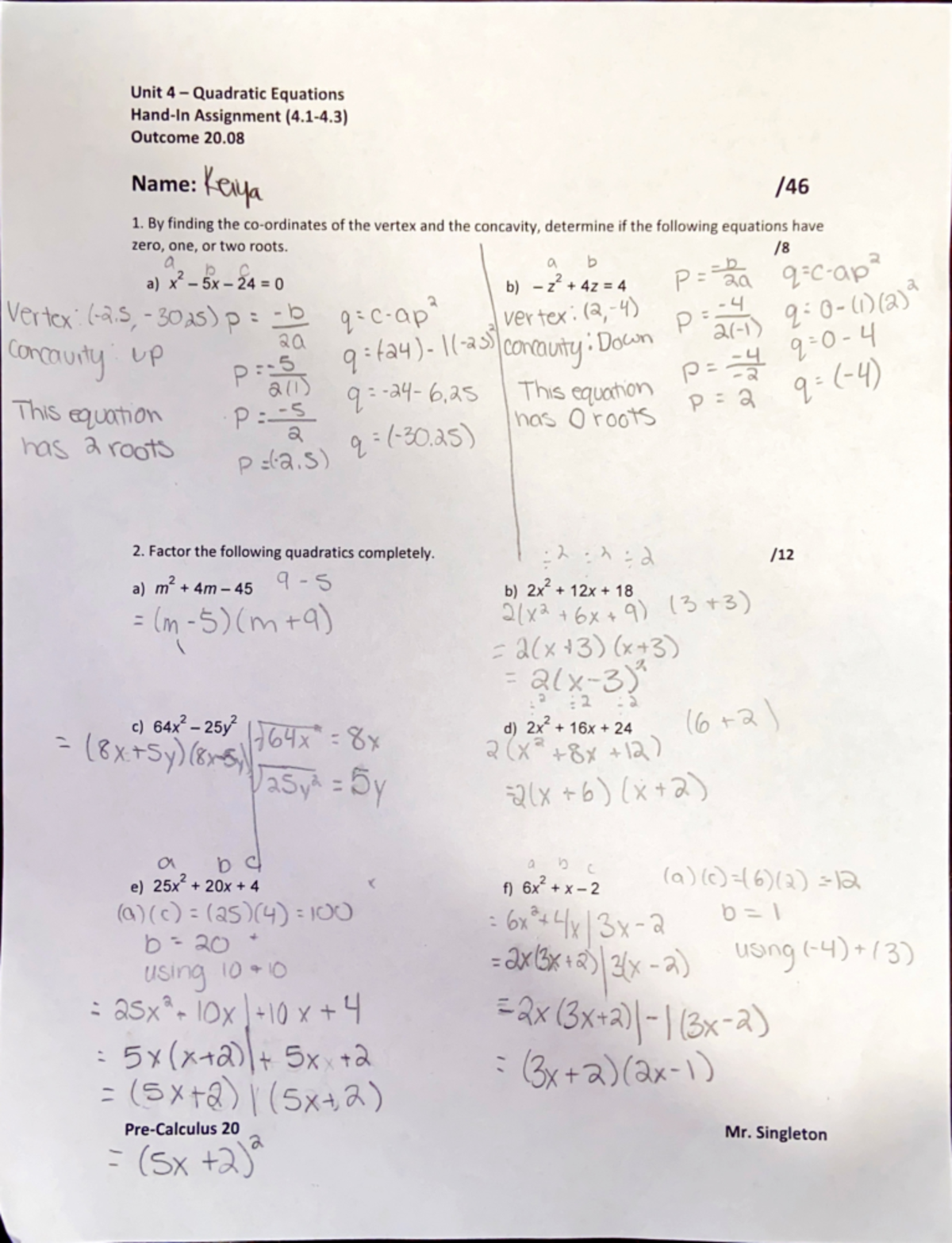 Unit 4 hand in - Hand in assignment - MATH 114 - Studocu