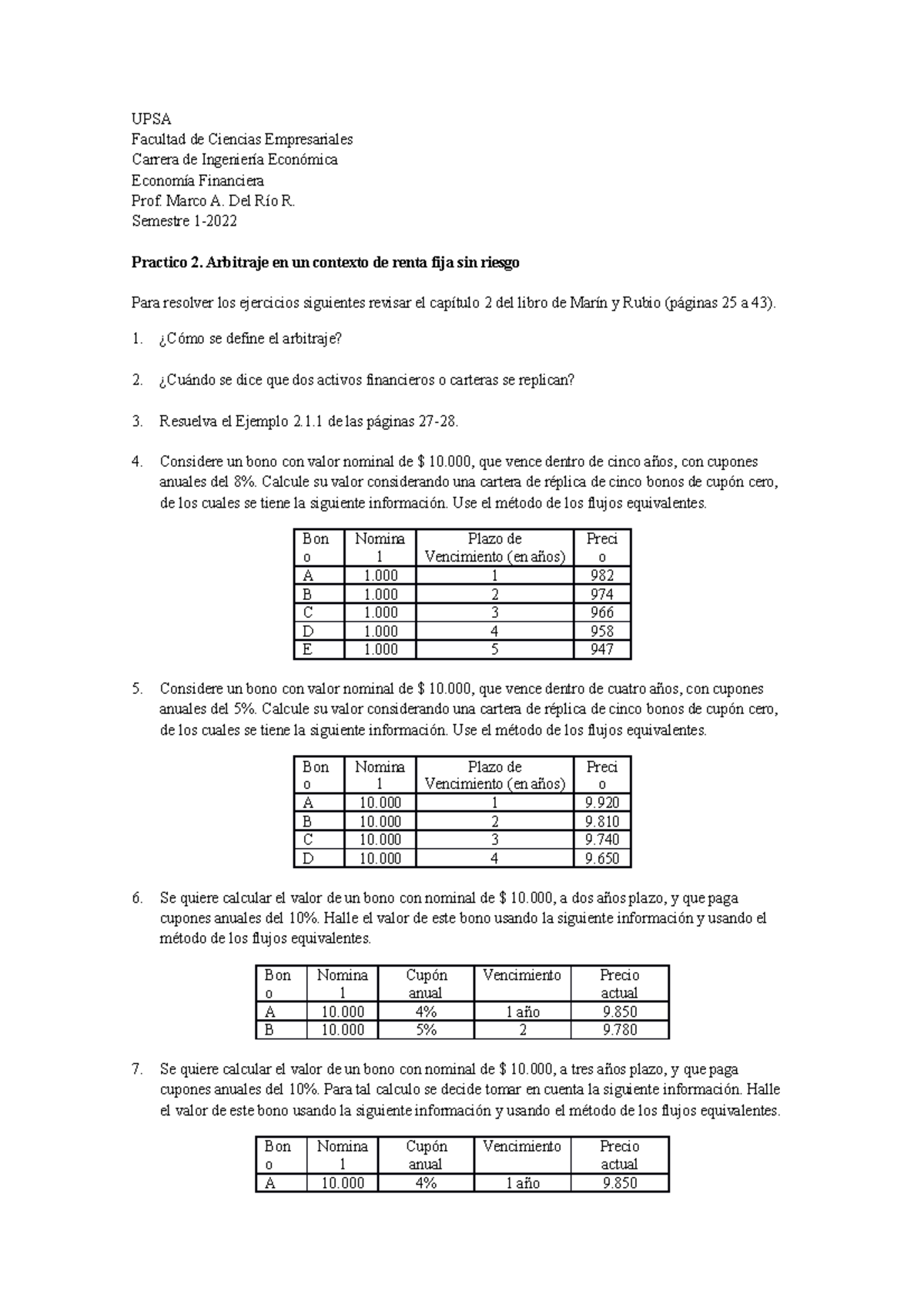 Pr Ã¡ctico 2 - Ejercicios matematicos - UPSA Facultad de Ciencias Empresariales Carrera de - StuDocu