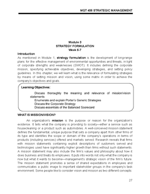 Strategic-Management-Module 3 pt2 - Franchising: Under a franchising agreement, the franchiser ...