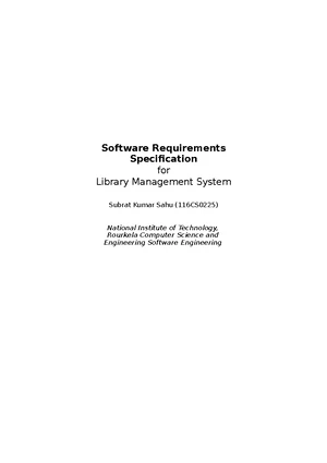 Library Management System SRS - Software Requirements Specification for ...