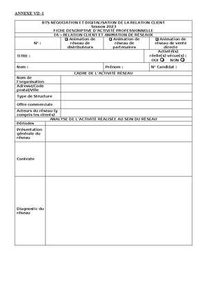 L'épreuve de la fiche E4 - Comment la réaliser - Réalisation fiche E ...