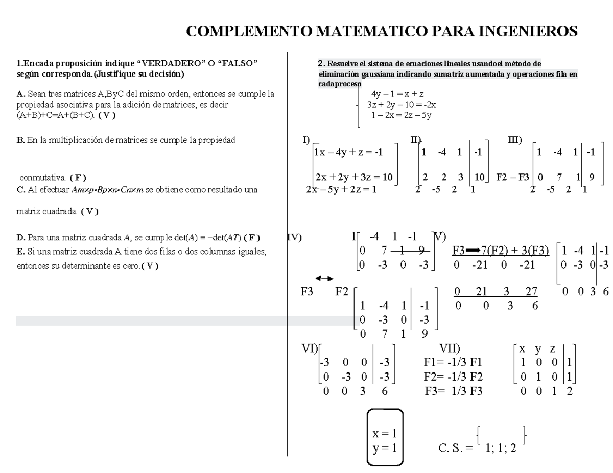 Practica de clase semana 2 - COMPLEMENTO MATEMATICO PARA INGENIEROS 1 ...