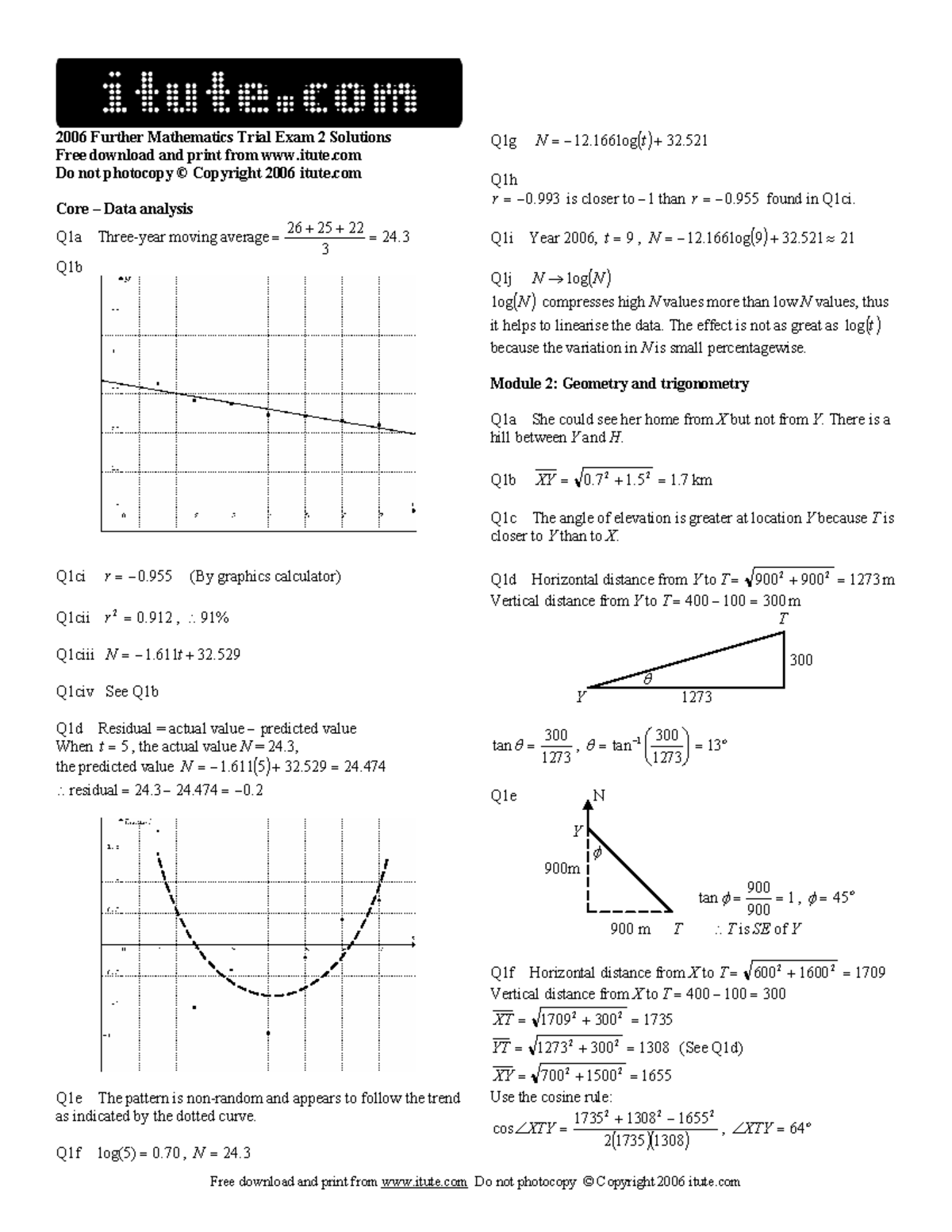 [VCE Further] 2006 i Tute Unit 34 Exam 2 Solutions - Free download and ...