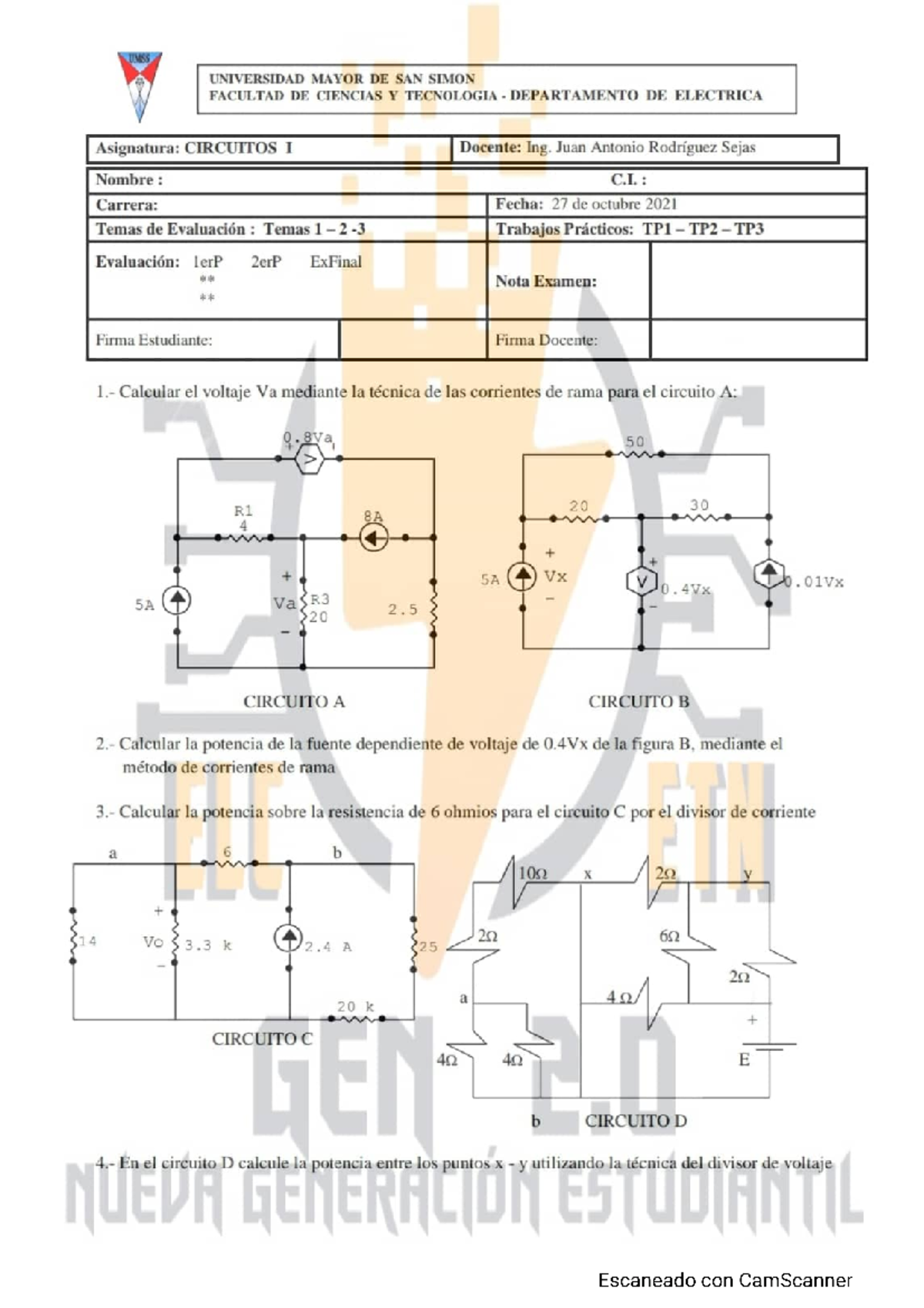 Cir1-Rodiguez - examen - Laboratorio de Circuitos Eléctricos 3 - Studocu