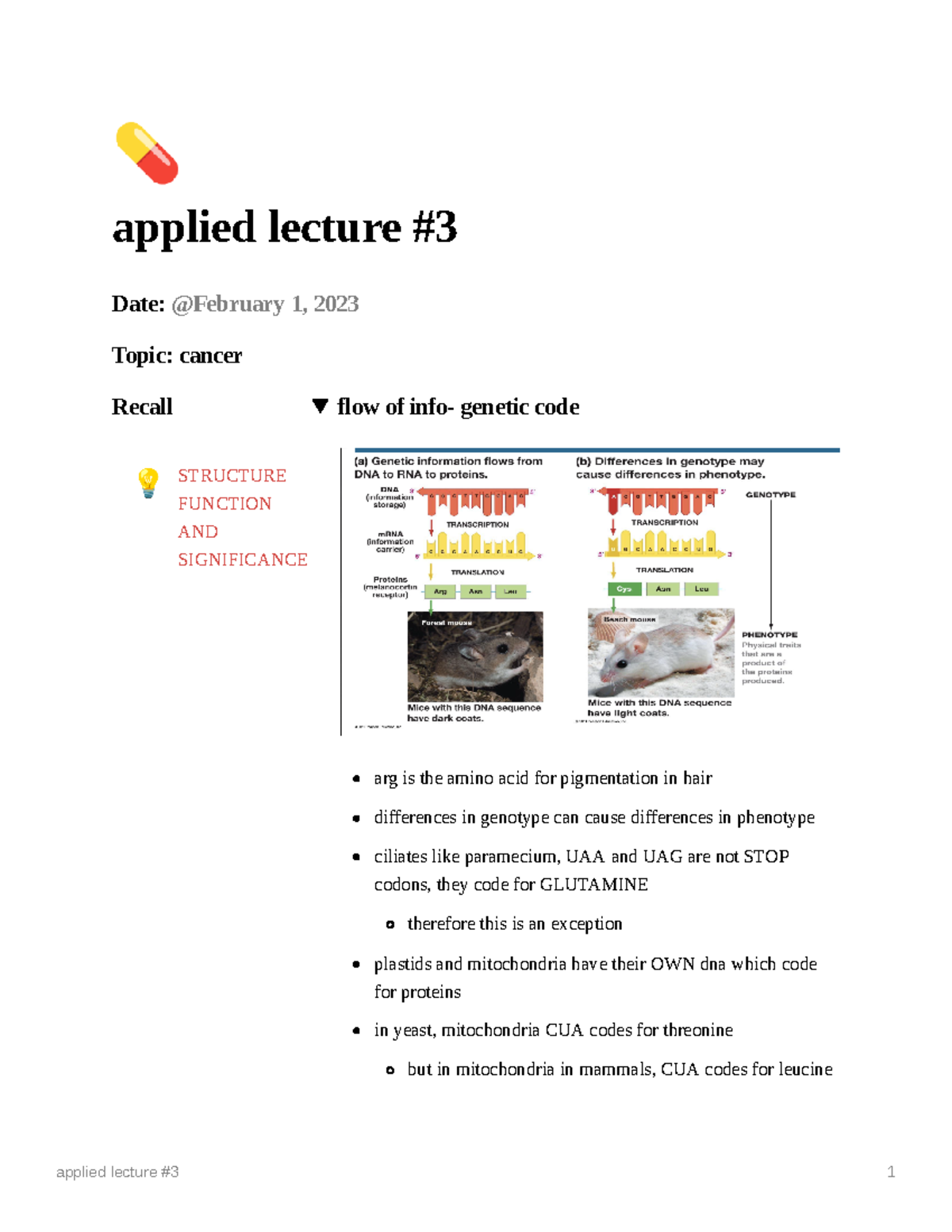 Applied Lecture 3 App 3 Applied Lecture 3 1 X Applied Lecture Date Topic Cancer Recall 9328
