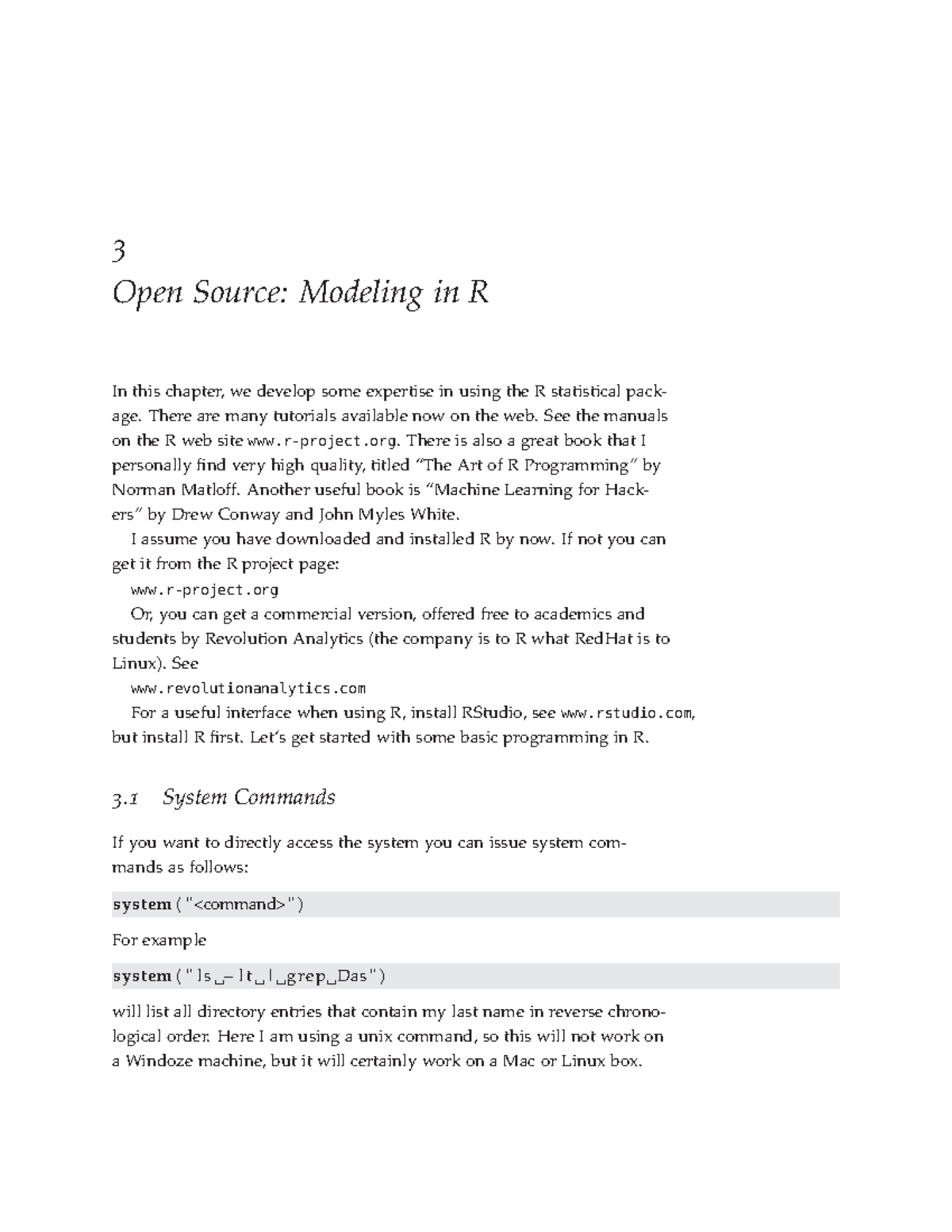 Electrical lecture p3 - 3 Open Source: Modeling in R In this chapter ...