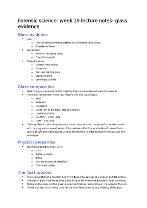 Intro to Forensic Science I Before Midterm - QUIZLET: - Studocu