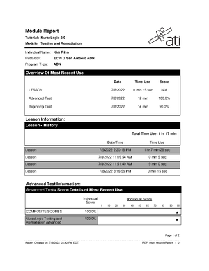 Report - ATI - Date/Time Time Use Total Time Use: 17 min Case 7/26/2022 ...