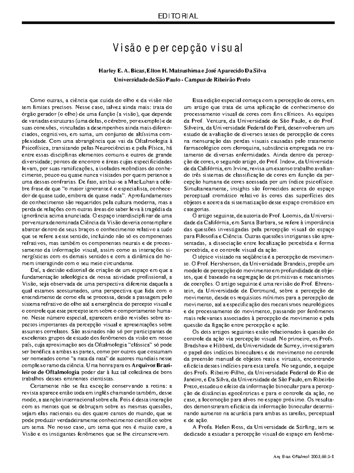 Complemento 2 - aula 11 - EDITORIAL Visão e percepção visual Como ...