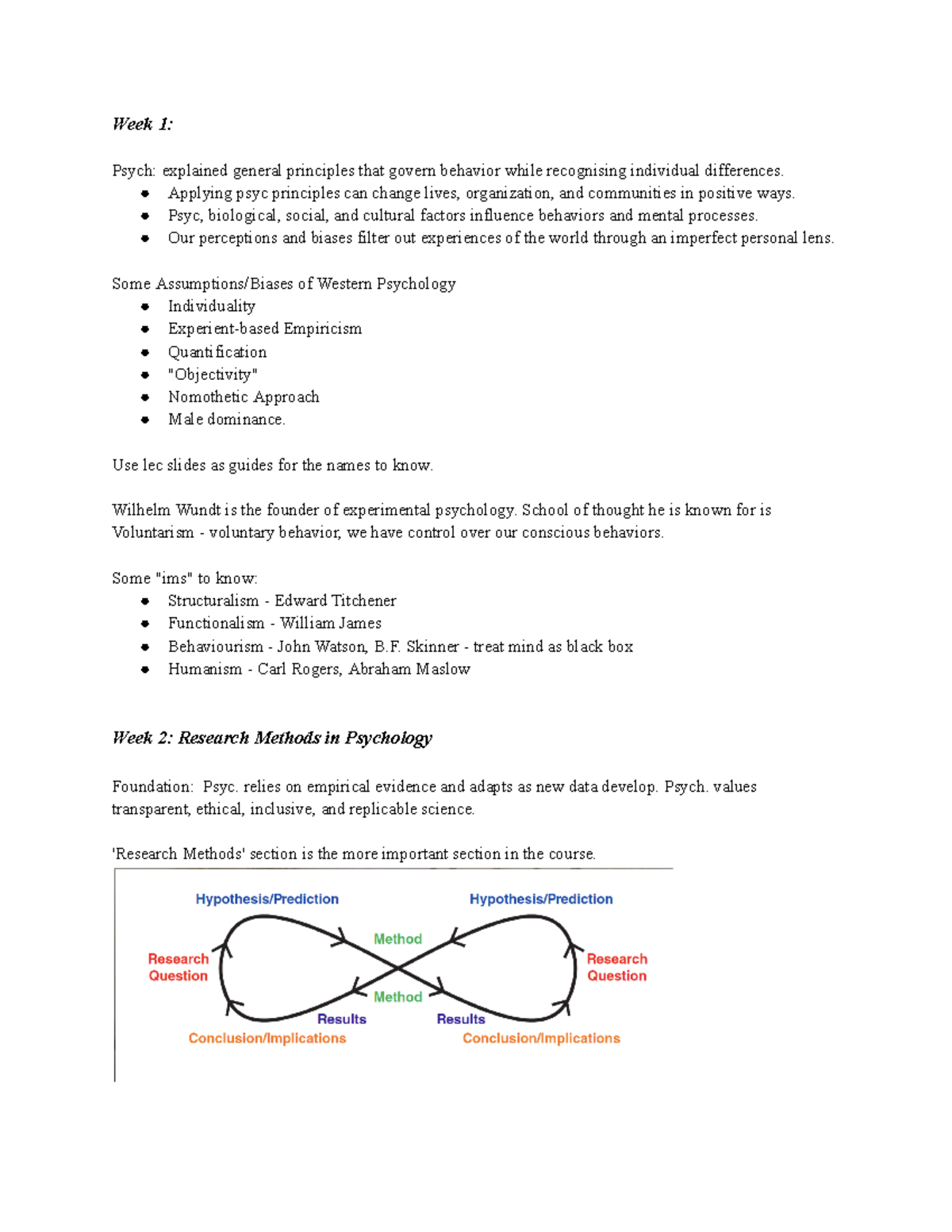 PSY100 Lectures - First few modules. Until Module 5. - Week 1: Psych ...