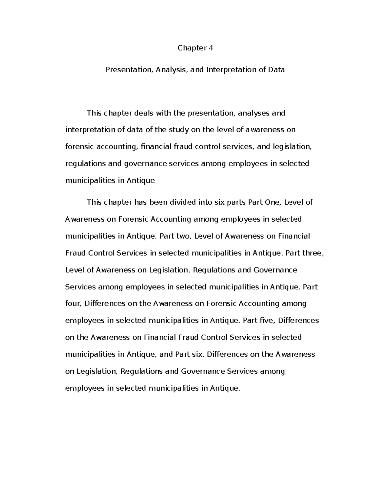 Chapter 4 MA - Chapter 4 Presentation, Analysis, and Interpretation of ...