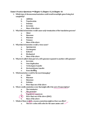 EXAM 4 Practice Questions (Supplemental Instruction) - Exam 4 Practice ...