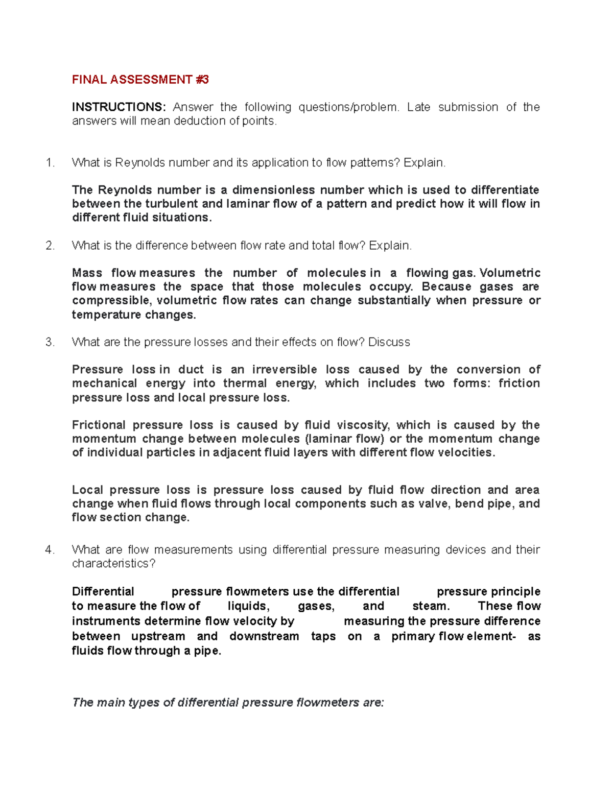 Final Assessment #3 - FINAL ASSESSMENT INSTRUCTIONS: Answer the ...