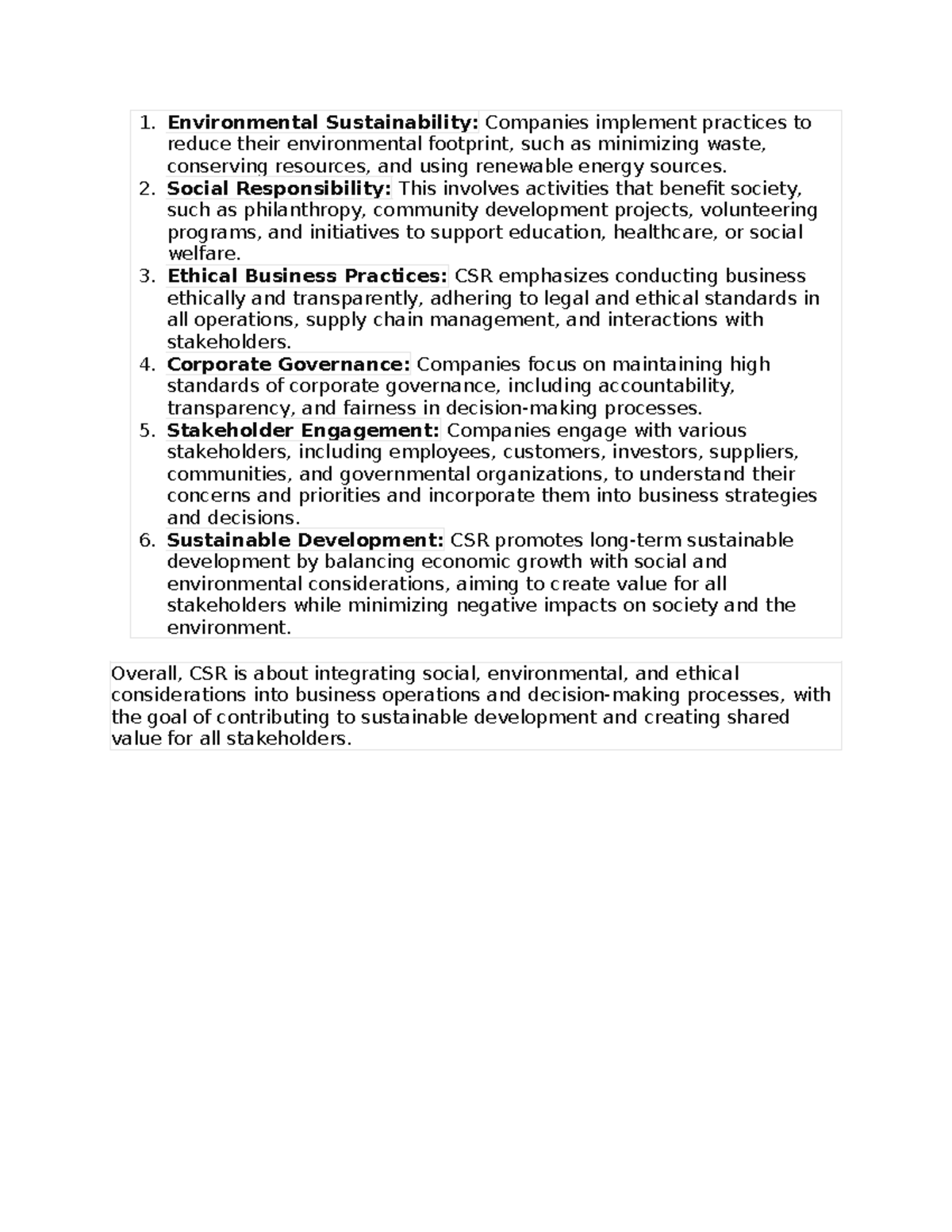 Csr - csr - Environmental Sustainability: Companies implement practices ...