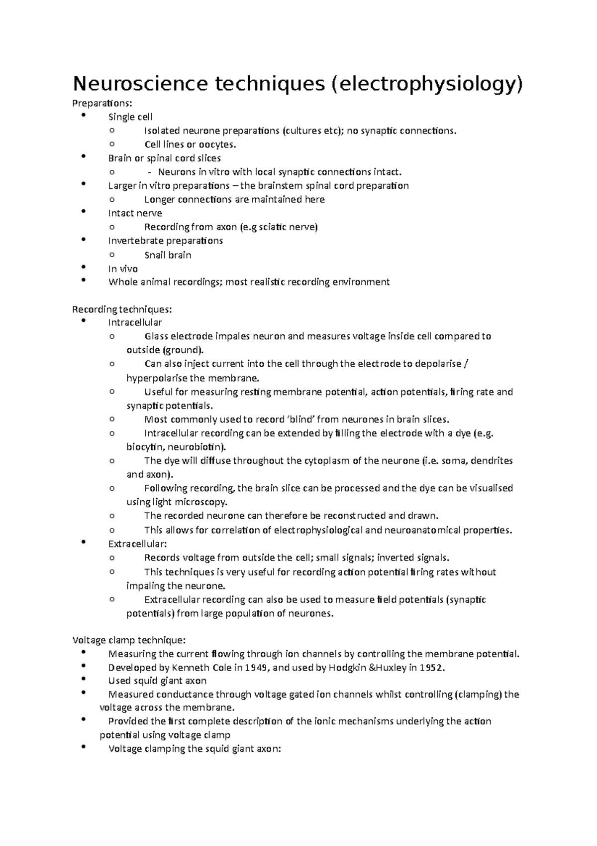 Neuroscience techniques-electrophysiology - Neuroscience techniques ...