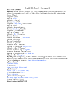 Tarea #3 - Homework Assignment # 30 points Real-world activities ...