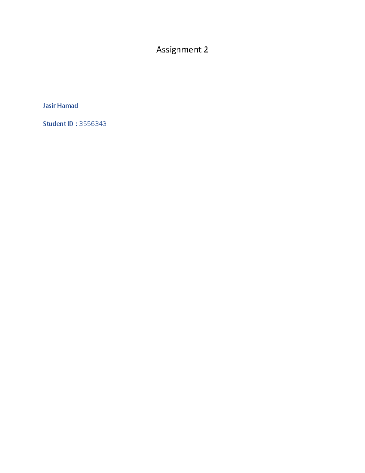 Ass 2 - Assignment 2 summary and guide for cmis 351 asgn2 about ...