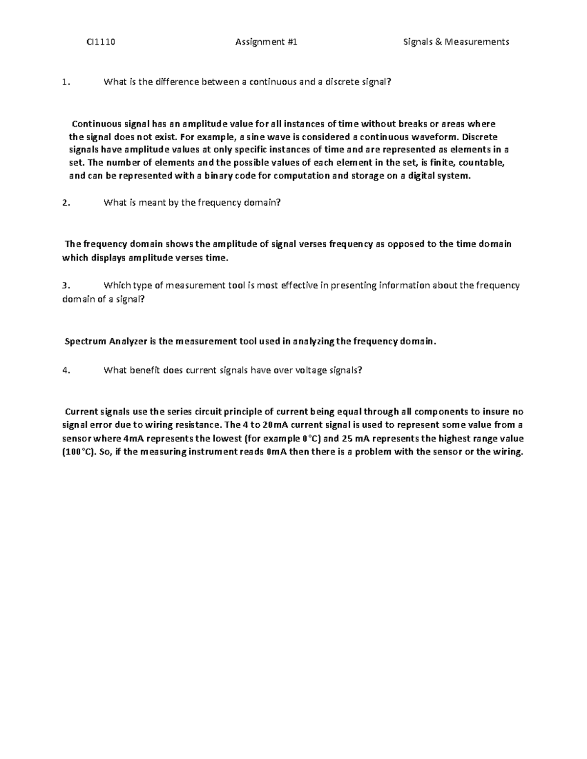 Assign 1-Answers - What is the difference between a continuous and a ...