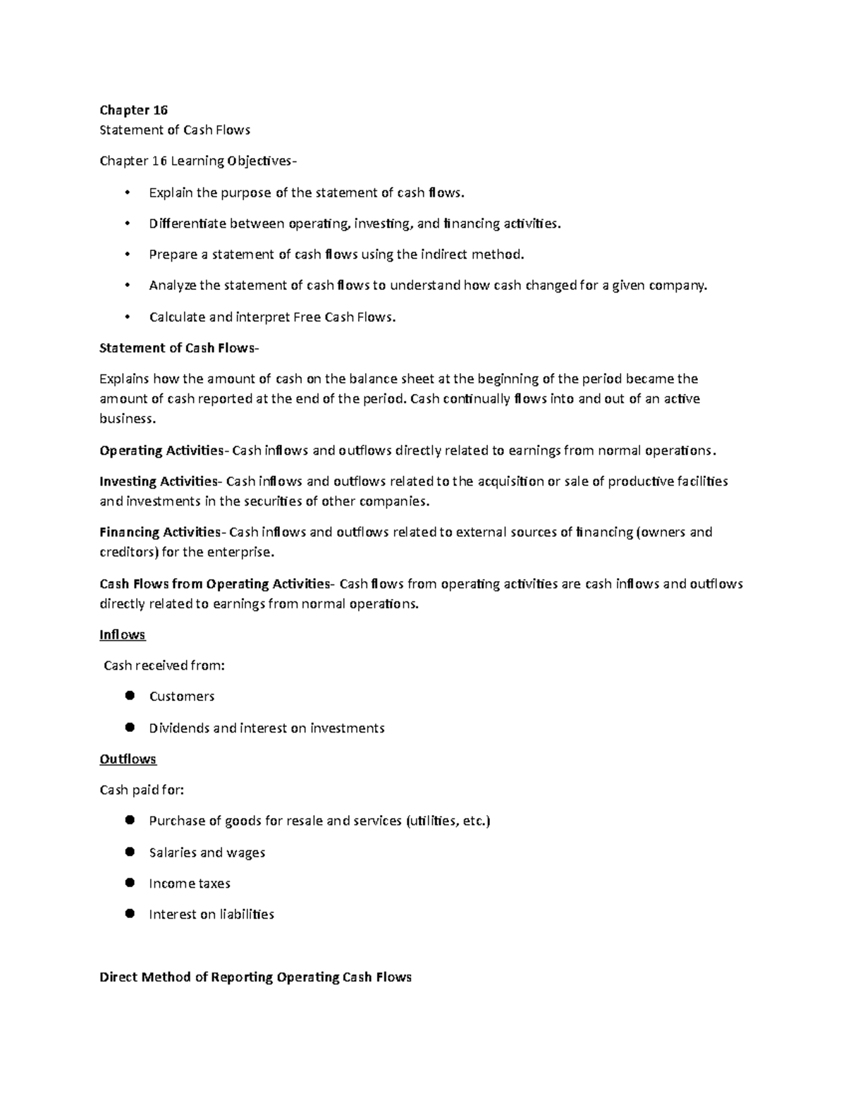 Chpt 16 - ACC 255 Northern Arizona University Professor Fitzgerald ...