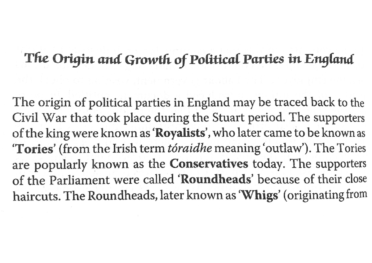 2. The Origin and Growth of Political Parties - THE ORIGIN AND GROWTH ...