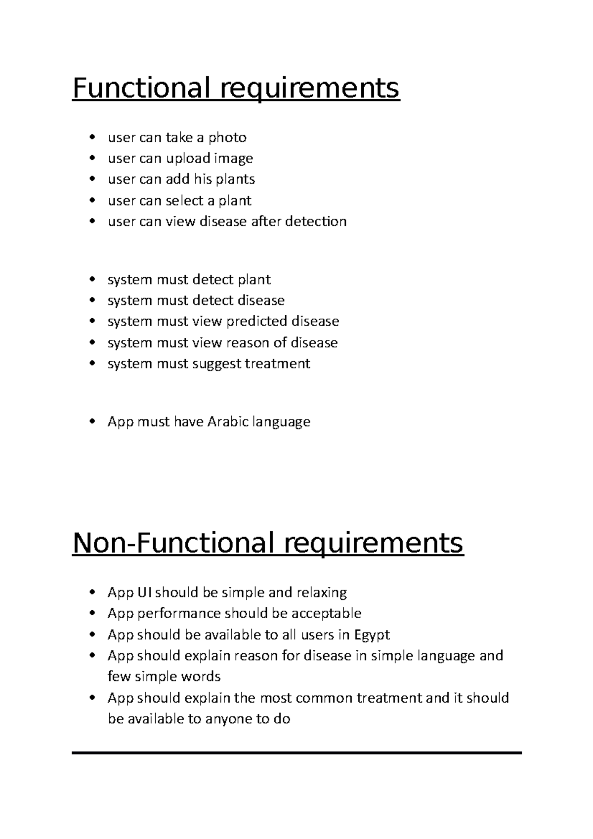 Requirments analysis - Functional requirements user can take a photo ...