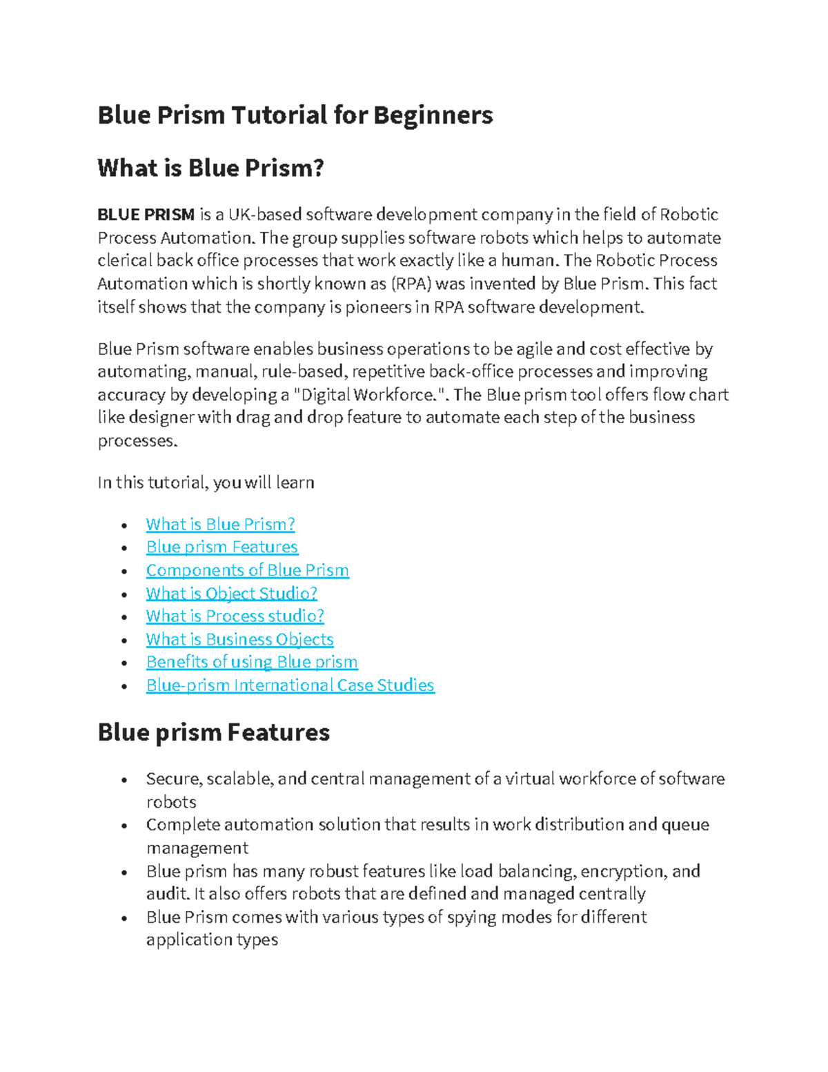 Bluedvvghh chvbd - Blue Prism Tutorial for Beginners What is Blue Prism? BLUE PRISM is a UK ...