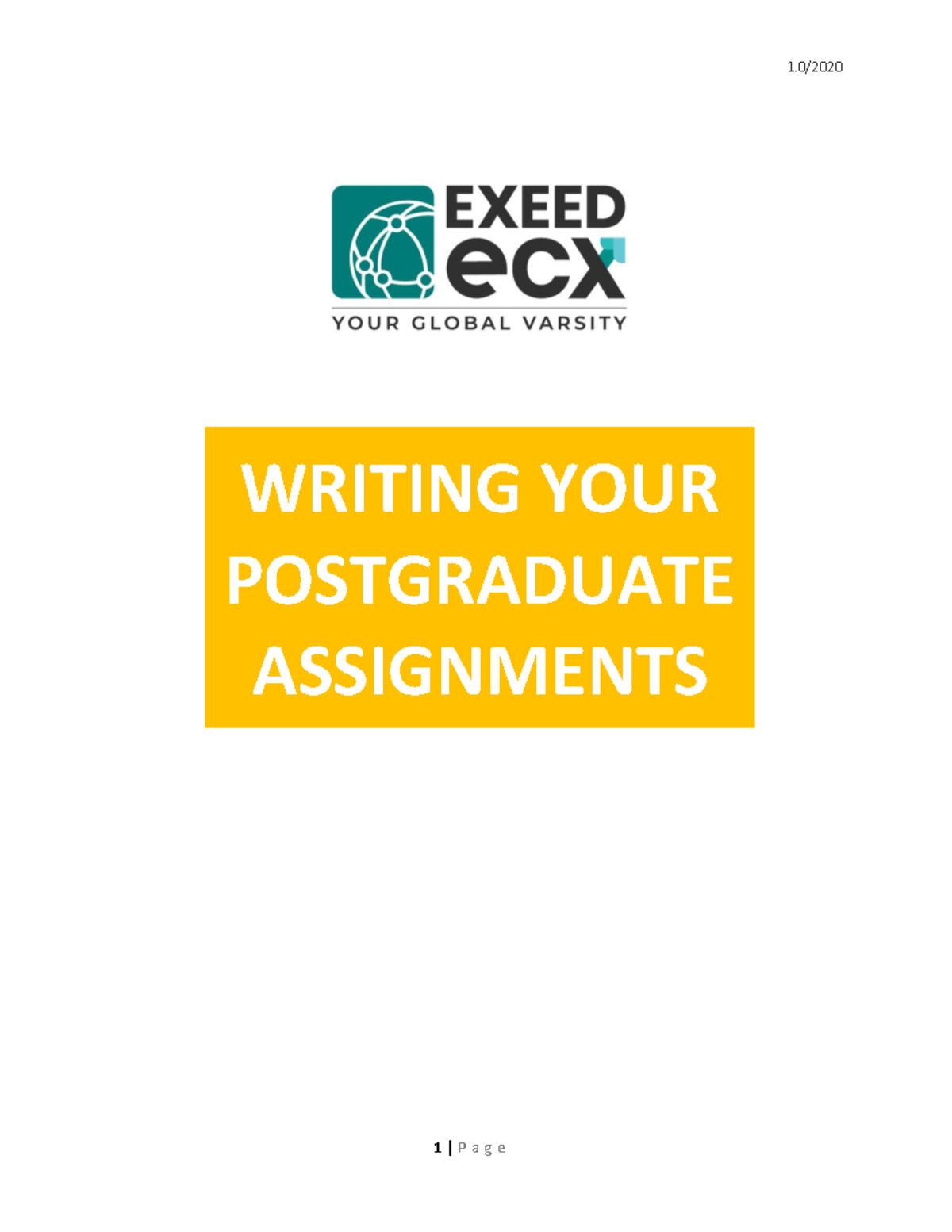 5 Writing your Post Graduate Assignment - WRITING YOUR POSTGRADUATE ...